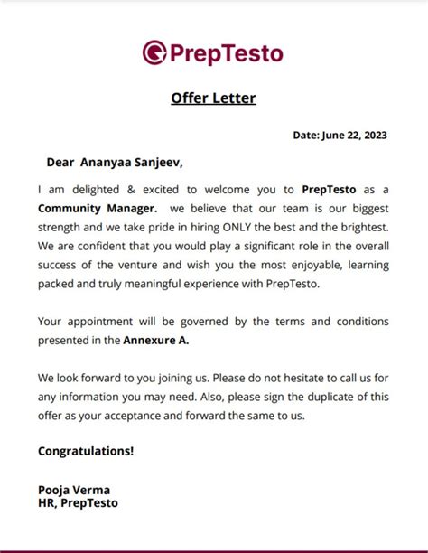 Ananyaa Sanjeev On Linkedin Opportunity Success Experience