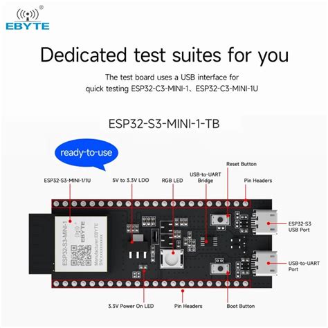 Esp32 S3 Mini 1 Tb Bt Ble Wifi Module Mcu Esp32 S3 Wroom Dual Core Bluetooth Wifi Module Ble 5 0