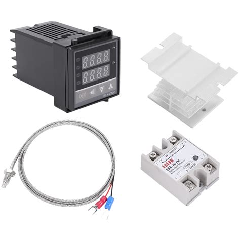 Digital 220V PID REX C100 Temperature Controller Max 40A SSR K