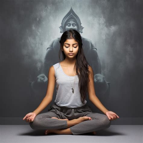 Premium Ai Image Photo Of A Indian Girl Doing Yoga And Meditation In