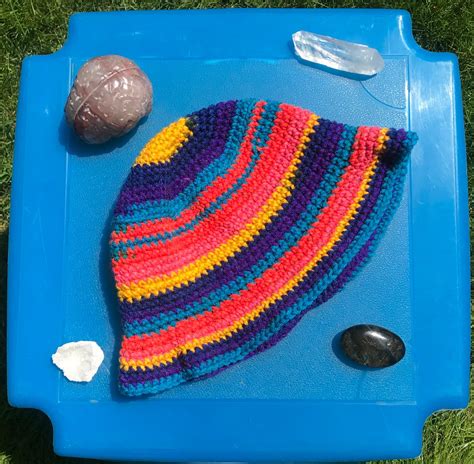 Rainbow Brain Bucket Hat Woodland Fibers