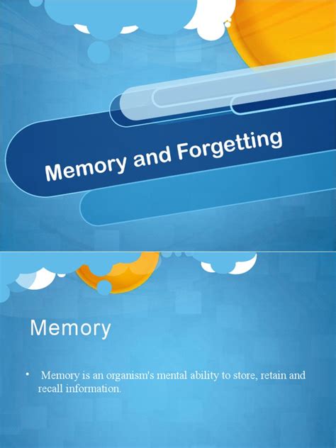 Memory And Forgetting Pdf