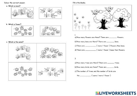 Yr1 Comparing 2 Objects Using The Word More Fewer Or Same Online