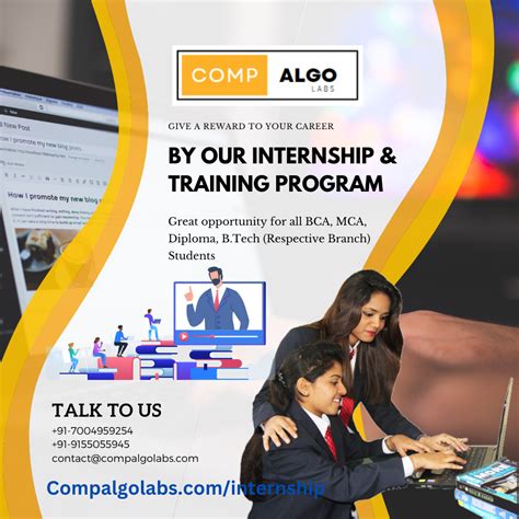 Internship Opportunity For BTECH DIPLOMA MCA BCA BSCIT Students