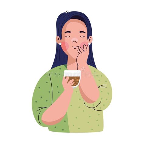 Woman Drinking Coffee Stock Vector Illustration Of Coffee 291452977