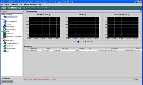 Cucm 71 Rtmt Is Reporting Serverdown But Its Actually Up Cisco Community