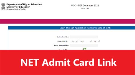 UGC NET Admit Card 2023 Exam City Slip Direct Link Ugcnet Nta Nic In