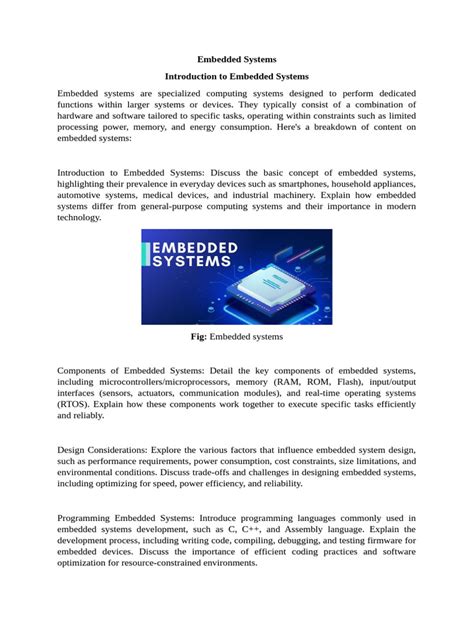 Embedded Systems Intro Pdf Embedded System Microcontroller