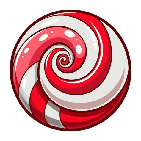 Cute Christmas Peppermint Swirl Merry Christmas Vector Cartoon