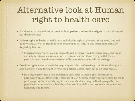 Human Rights In Health Care