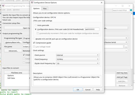 Best Practice To Generate And Compress A Pof File Intel Communities