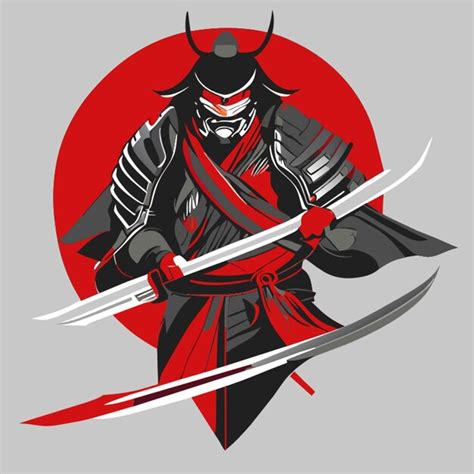 Samurai Holding Sword Vector Illustration Premium Ai Generated Vector