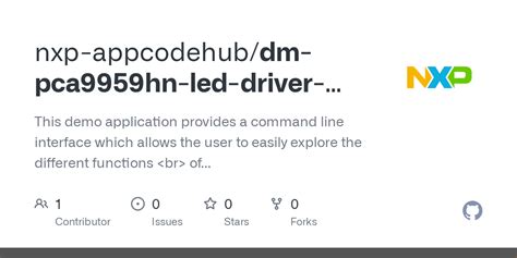 GitHub Nxp Appcodehub Dm Pca Hn Led Driver With Demo App This Demo Application Provides A