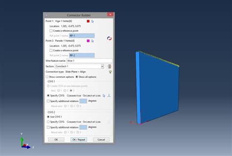 Using Connectors On Abaqus Dassault Abaqus Fea Solver Eng Tips