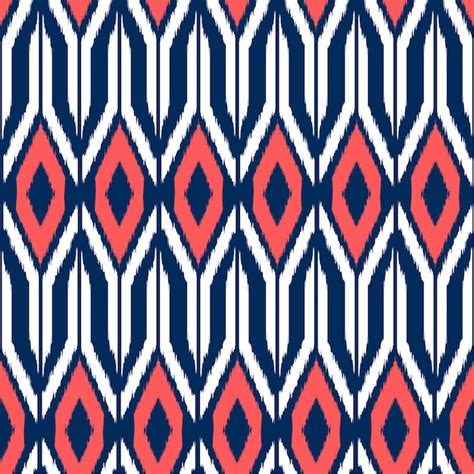 Premium Vector Ikat Seamless Pattern