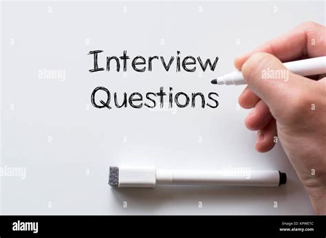 Interview Questions Written On Whiteboard Stock Photo Alamy
