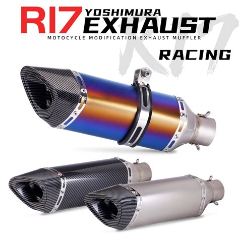 Universal 51mm Motorcycle Exhaust Pipe Modified Yoshimura R17 Exhaust Muffler Shopee Philippines