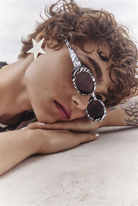 Shop Le Specs Outta Love Sunglasses In White Tiger Smokey Brown Mono