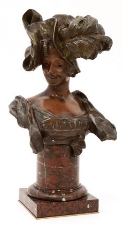 Georges Van Der Straeten FrenchBelgian 1856 1928 Bust Of A Woman With