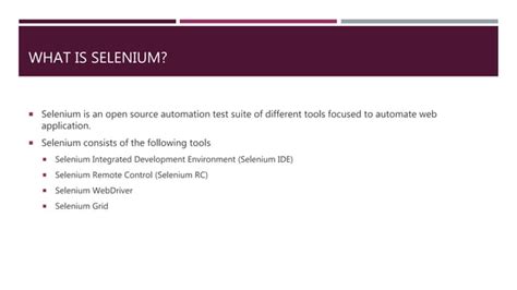 Selenium With Java Pptx Browsers Computer Software And Applications