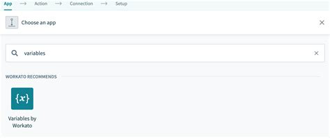 variables by workato workato docs