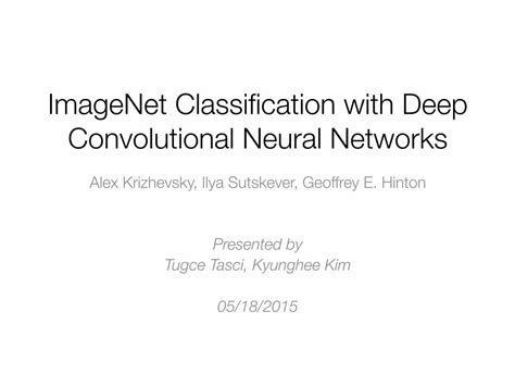 Pdf Imagenet Classiﬁcation With Deep Convolutional Neural Networks
