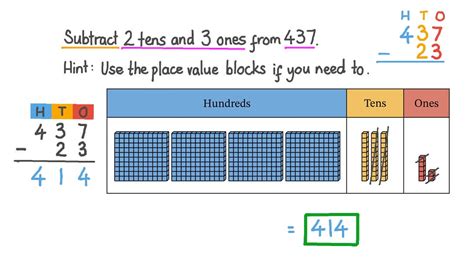 Question Video Subtracting Two Digit Numbers From Three Digit Numbers