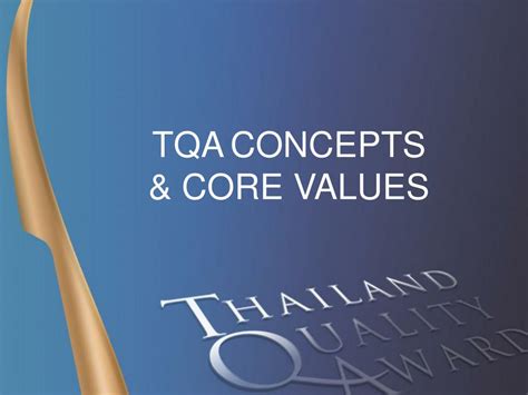 Ppt Tqa Concepts And Core Values Powerpoint Presentation Free Download