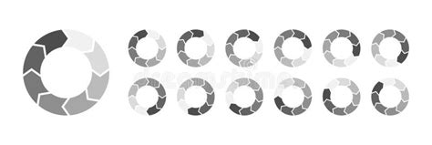 circular loading buffering icons vector stock illustration
