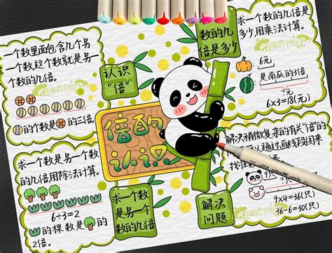 小学数学三年级倍的认识思维导图 三年级倍的认识思维导图第五单元 图片 网专笔记