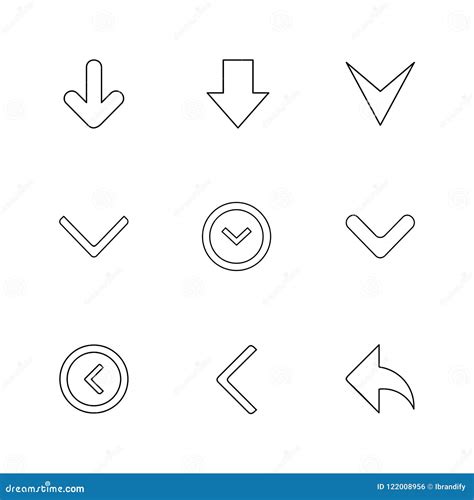 Arrows Directions Pointer Arrow User Interface Pointer Stock