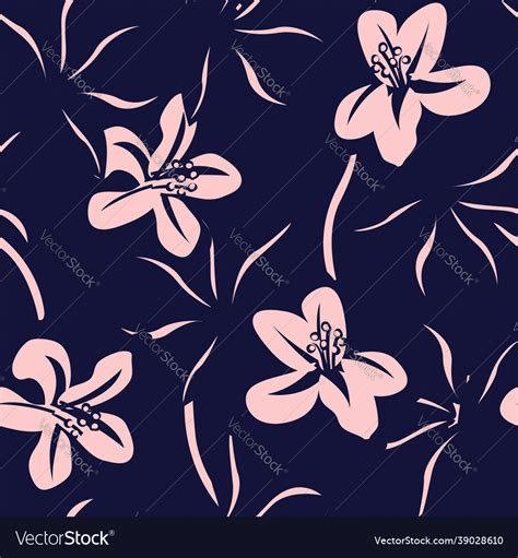 Floral Seamless Pattern Background Royalty Free Vector Image
