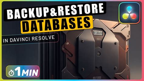How To Backup And Restore Databases In Davinci Resolve Youtube