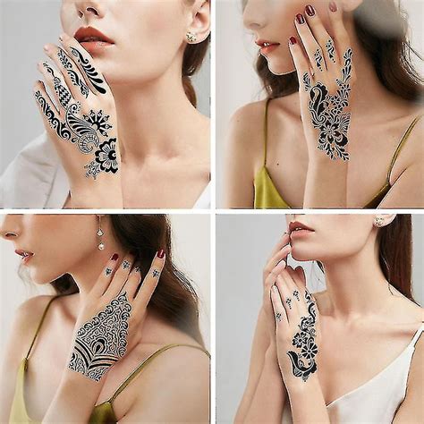 Tattoo Stencil Kit Temporary Tattoo Stencil Set Indian Arabic Tattoo Stickers Handmade Body Art