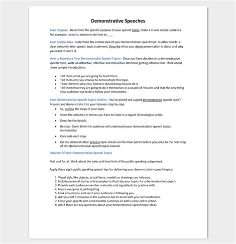 Speech Outline Template 38 Samples Examples And Formats