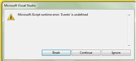 Microsoft Jscript Runtime Error Events Is Undefined คัยเคยเจอ Error