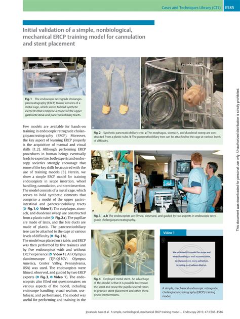 PDF Initial Validation Of A Simple Nonbiological Mechanical ERCP Training Model For