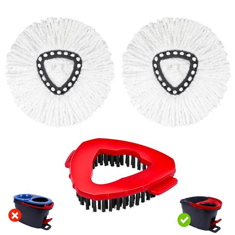 Spin Mop Replace Head For O Cedar 1 Tank Systemupgraded Scrub Brush
