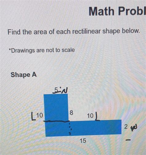 Find The Area Of Each Rectilinear Shape Below