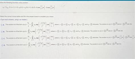 Solved Solve The Following Boundary Value Problem
