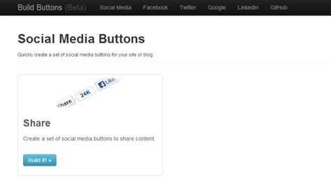 Build Buttons For Facebook Twitter Linkedin Github And More