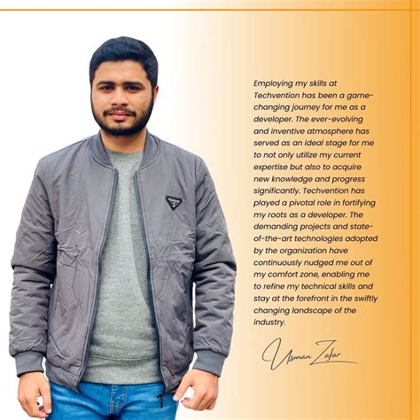 Usman Zafar On Linkedin My Experience At Techvention