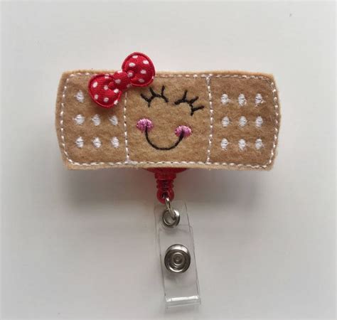 Nurse Badge Reel Bandaid Badge Reel Nurse Name Badge Band Etsy