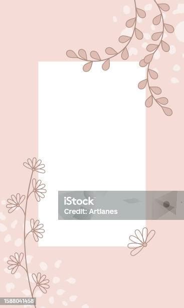 장미 색조의 현대적인 꽃무늬 디자인이 있는 벡터 그래픽 자신의 디자인을위한 여유 공간 초대장 인사말 소셜 미디어 게시물 웹 광고 포스터 및 메모 용지용 템플릿 소셜