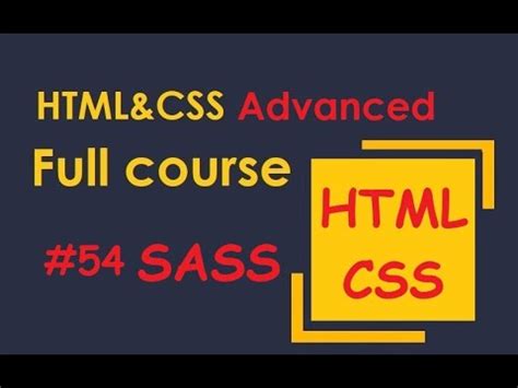 HTML CSS Advanced 54 Using Media In Scss Scss Sass YouTube
