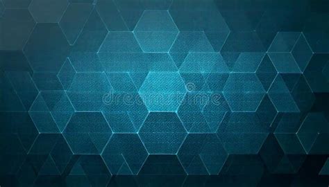 Digital Hexagon Abstract Background With Futuristic And Modern Geometric Patterns Stock