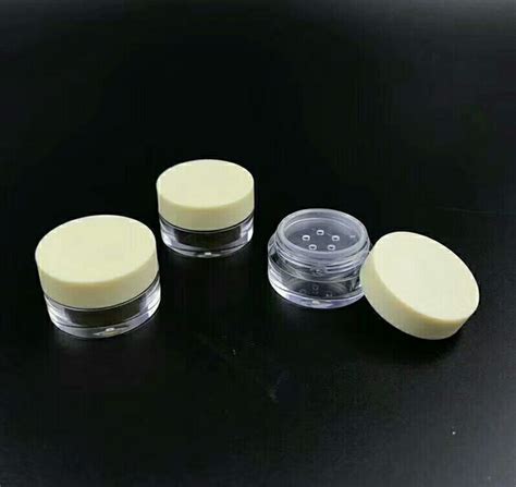 Empty Plastic Small 5ml 10ml Cosmetic Loose Powder Rotating Sifter Jars Container