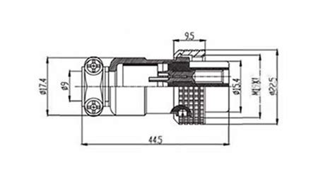Konektor 20mm Gx20 2 Piny Samec Dratekcz