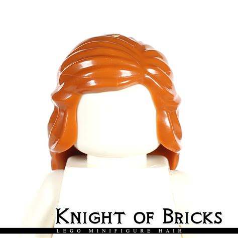 Lego Minifigure Hair Dark Orange 59363 Female Girl Mid Length Braid