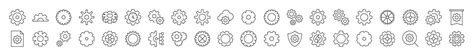 Set Of Mechanism And Settings Related Line Icons Editable Stroke For Design Web Sites Apps